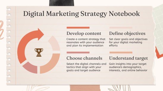 Digital Marketing Strategy Notebook Infographics