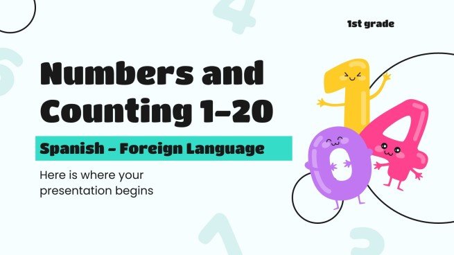 Numbers and Counting 1-20 in Spanish | Google Slides