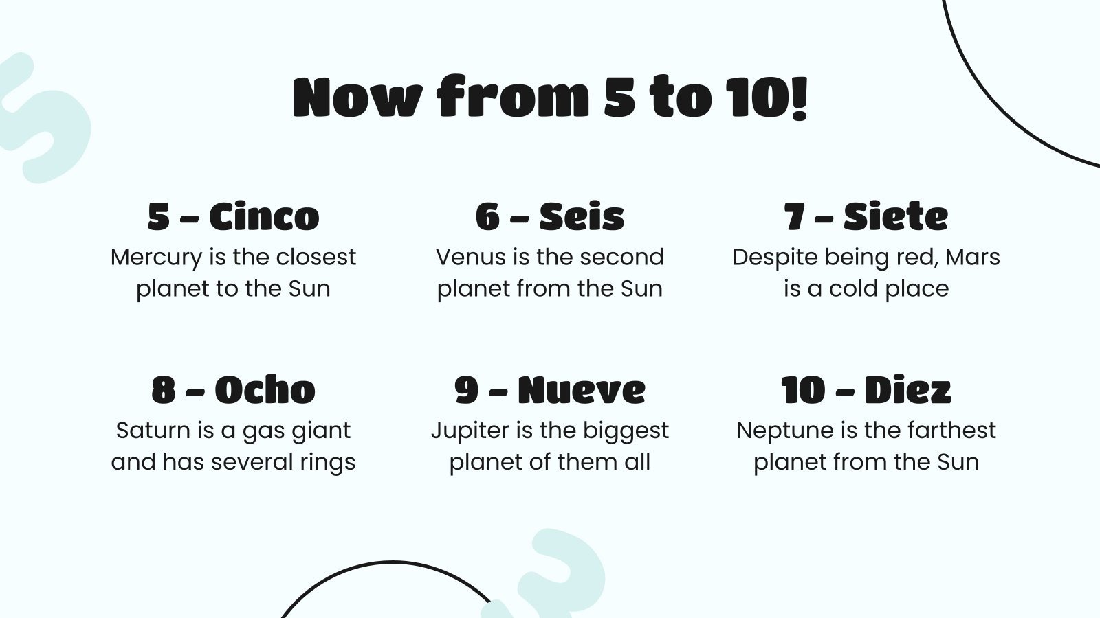 Numbers and Counting 1-20 in Spanish | Google Slides