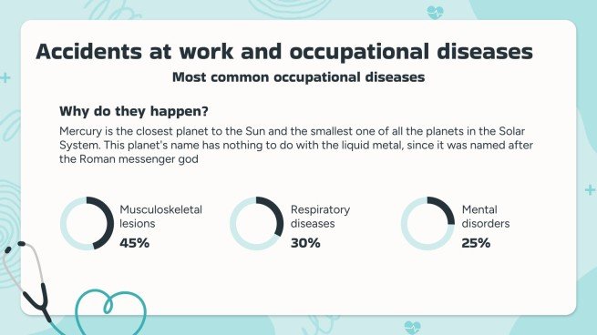 Accidents at Work and Occupational Diseases Infographics