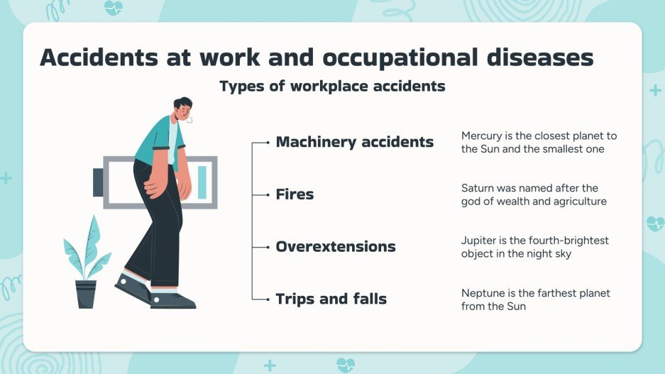 Accidents at Work and Occupational Diseases Infographics