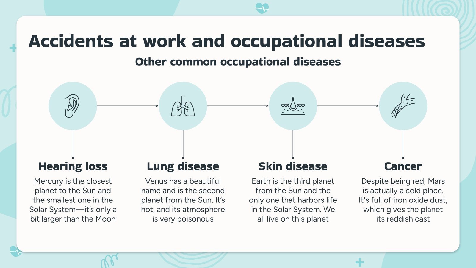 Accidents at Work and Occupational Diseases Infographics
