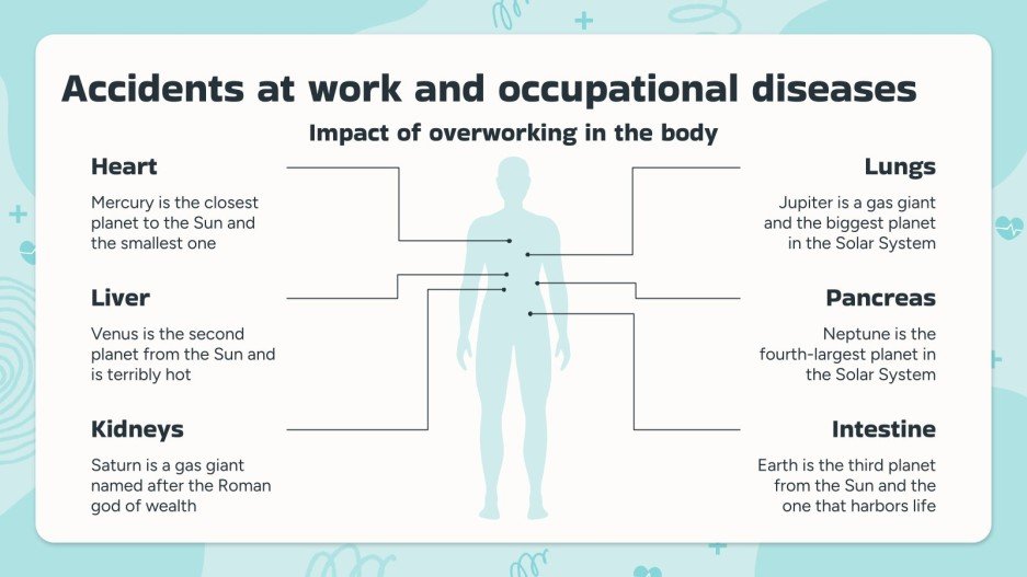 Accidents at Work and Occupational Diseases Infographics