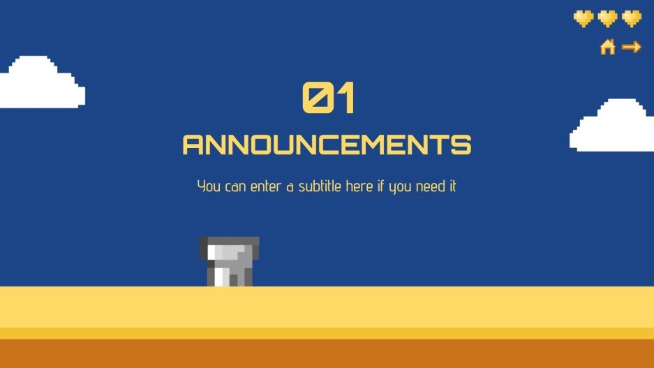 Retro Video Games Newsletter Google Slides and PPT template