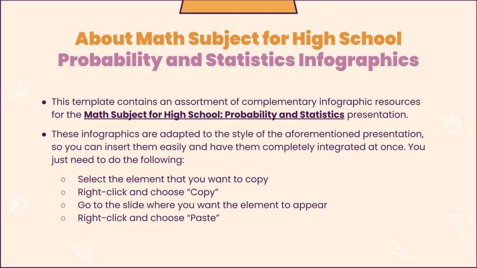 Math Subject: Probability and Statistics Infographics