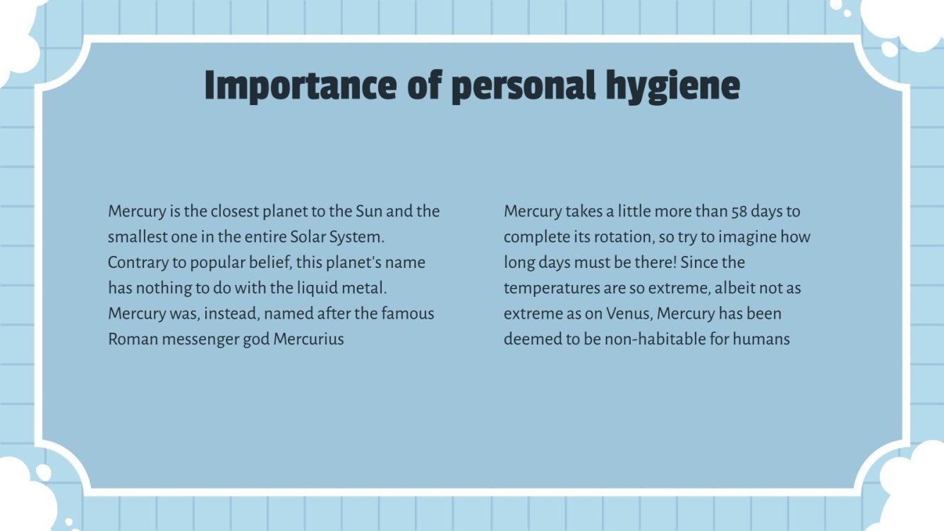 Disease Prevention and Personal Hygiene | Google Slides