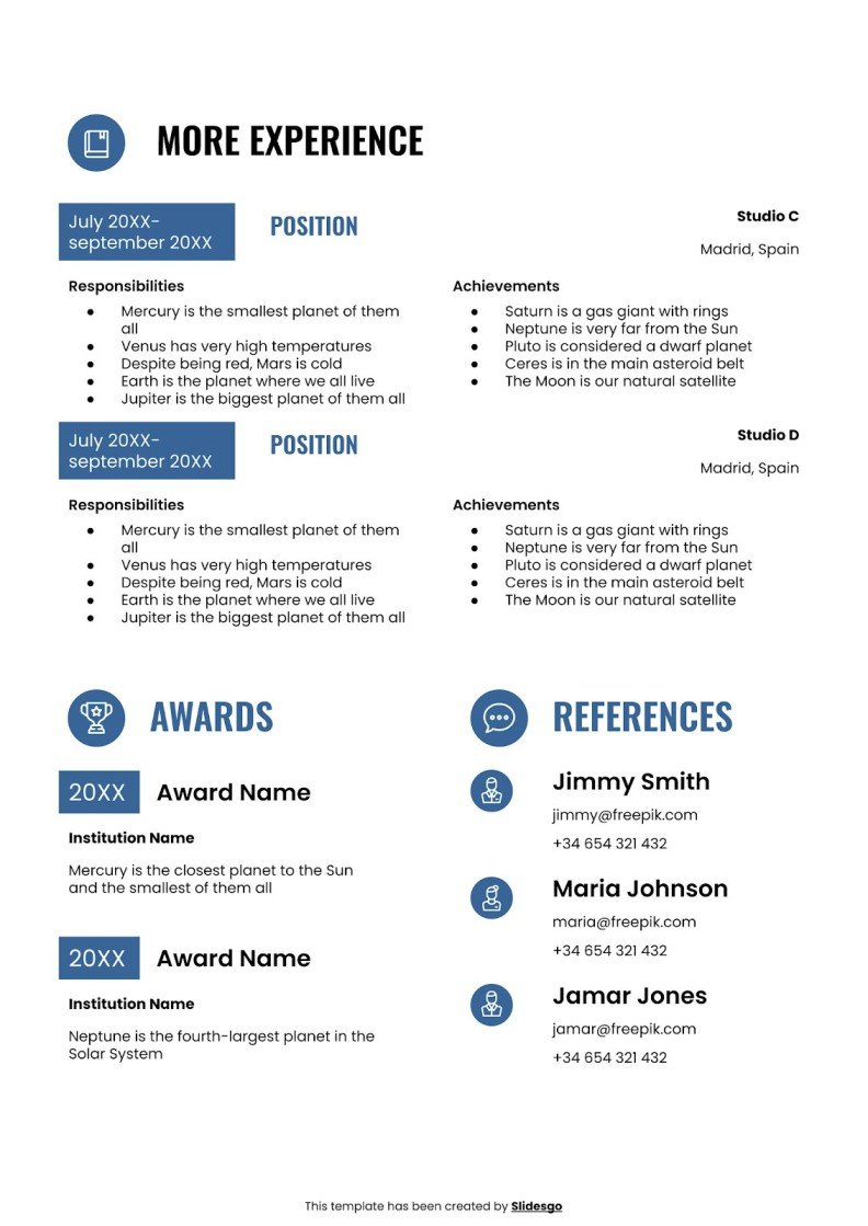 CV de estadístico y analista de datos | Google Slides y PPT