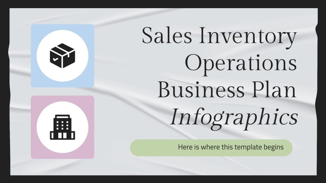 Sales Inventory Operations Business Plan Infographics