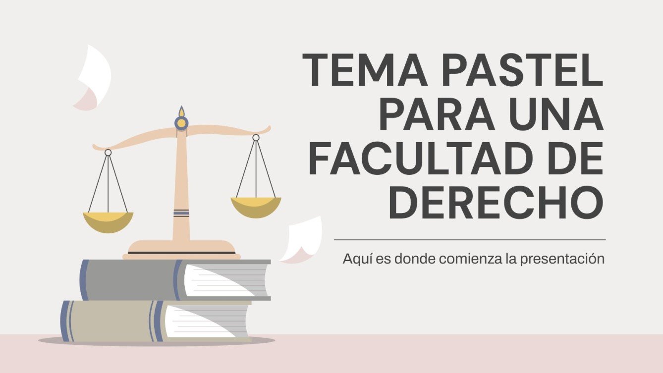 Tema pastel para una facultad de Derecho | Google Slides