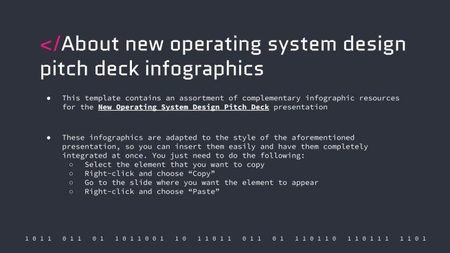 New Operating System Design Pitch Deck Infographics
