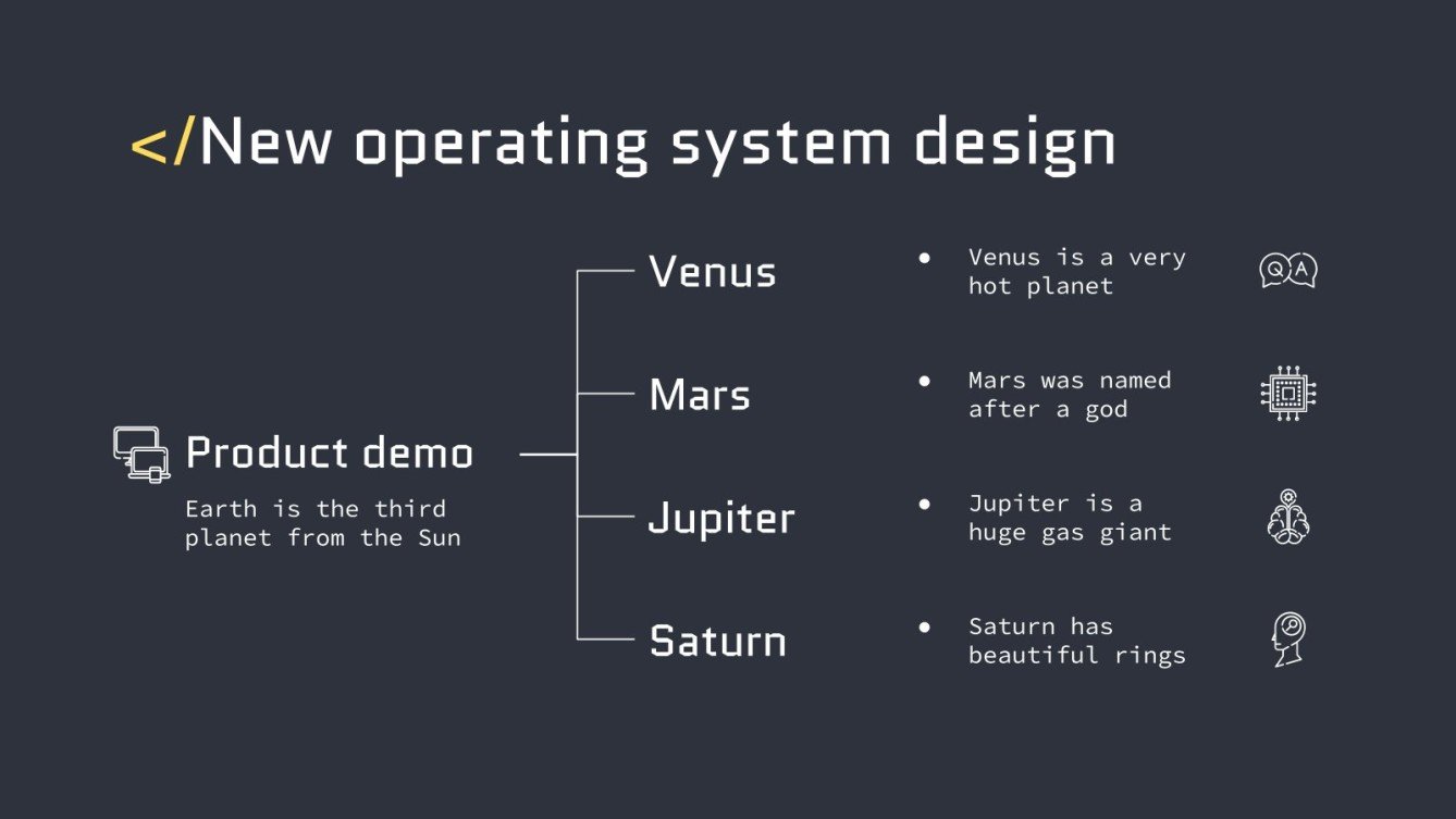 New Operating System Design Pitch Deck Infographics