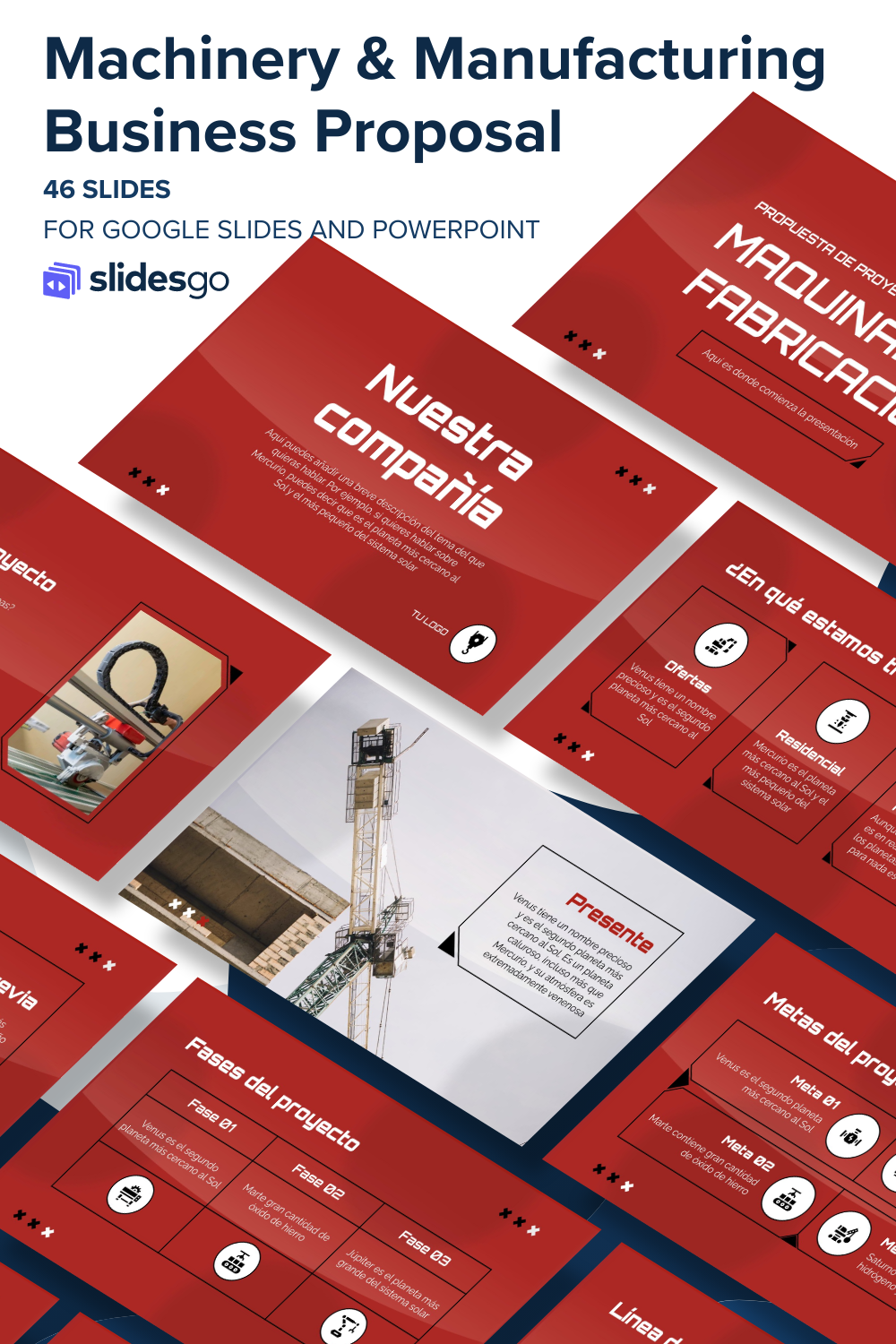 Machinery & Manufacturing Project Proposal | Google Slides