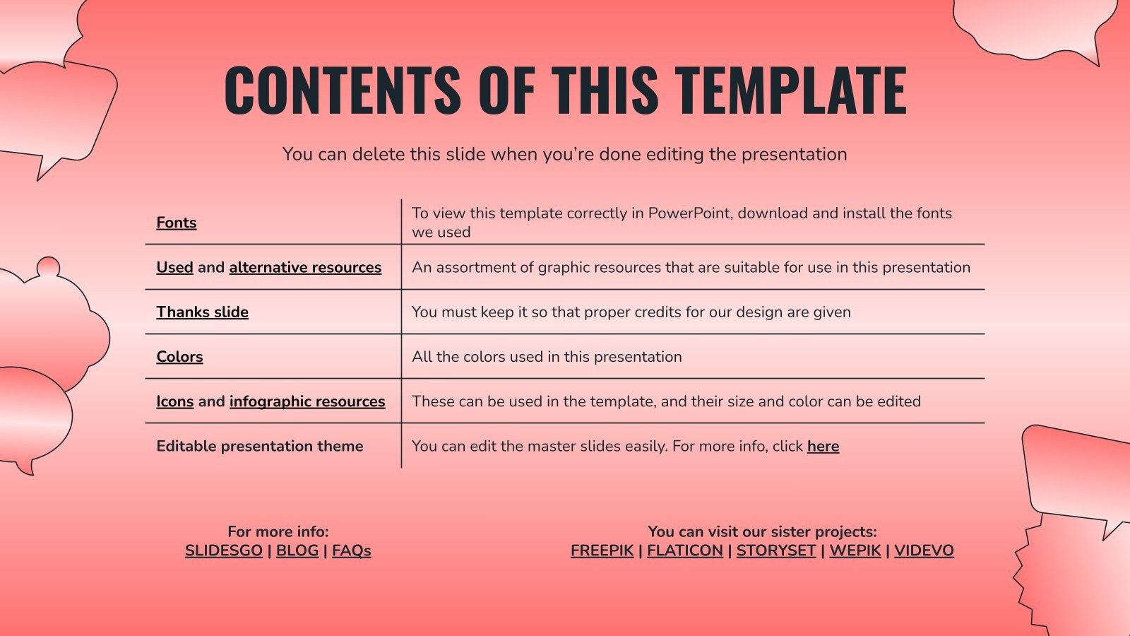 Gradient Speech Bubbles | Google Slides & PPT