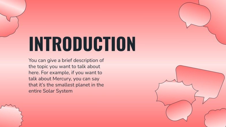 Gradient Speech Bubbles | Google Slides & PPT