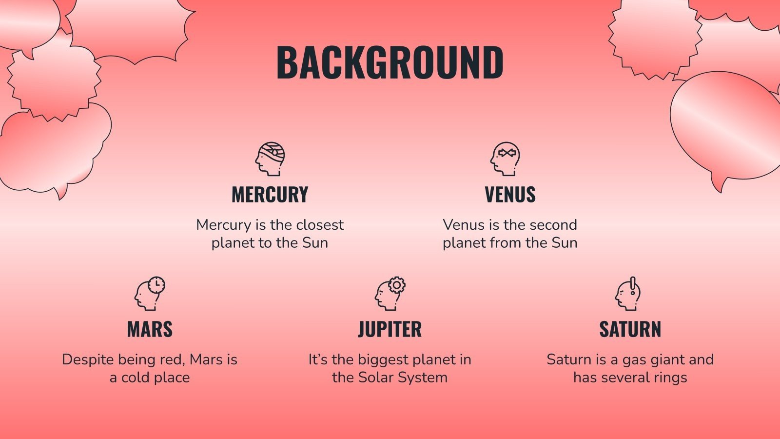 Gradient Speech Bubbles | Google Slides & PPT