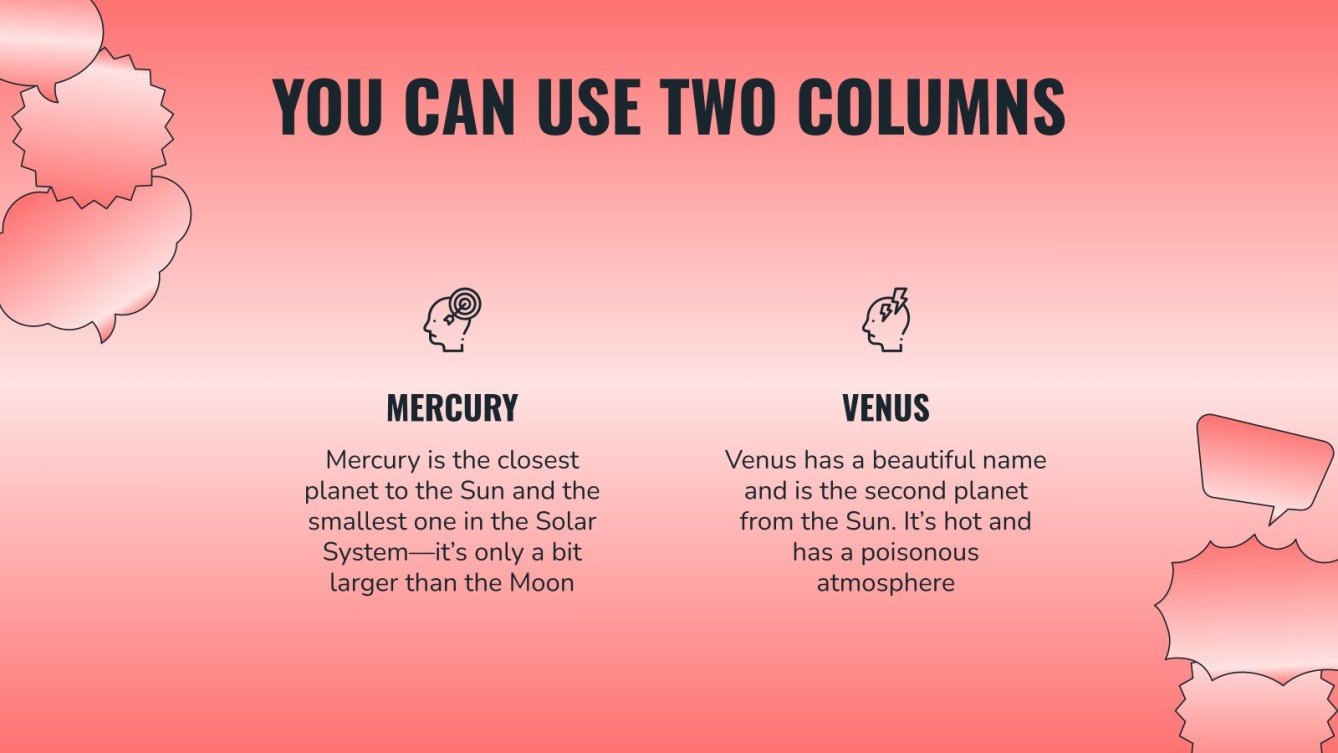 Gradient Speech Bubbles | Google Slides & PPT