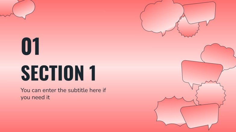 Gradient Speech Bubbles | Google Slides & PPT