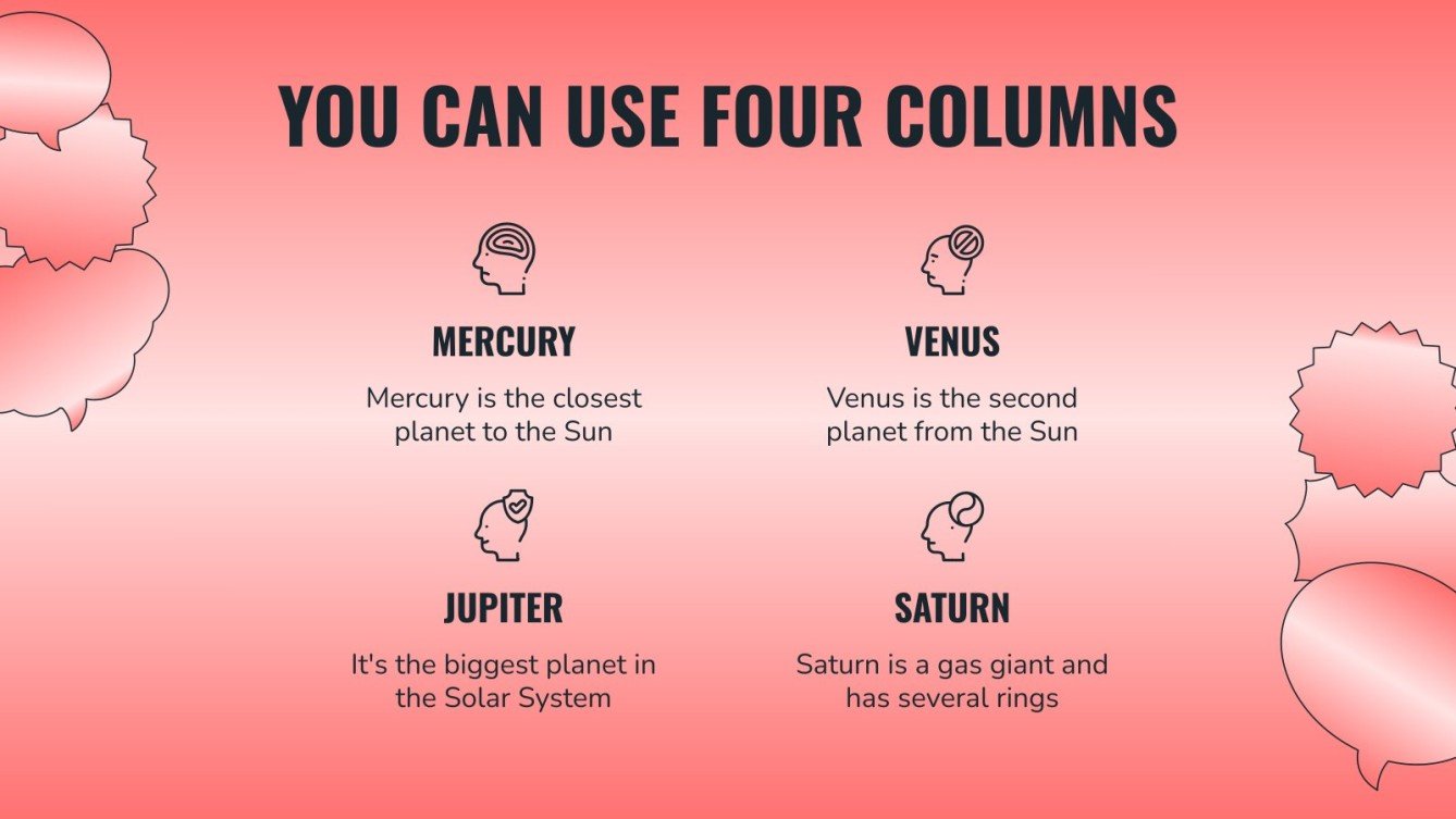 Gradient Speech Bubbles | Google Slides & PPT