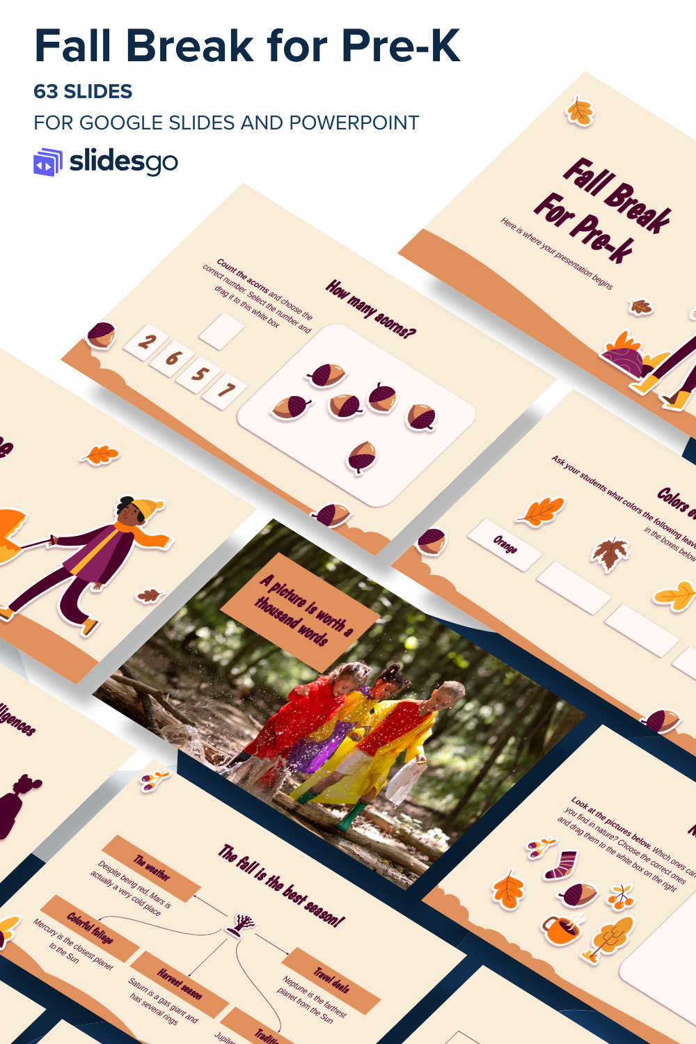 Fall Break for Pre-K | Google Slides & PowerPoint