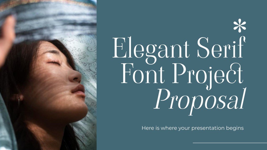 Elegant Serif Font Project Proposal | Google Slides & PPT