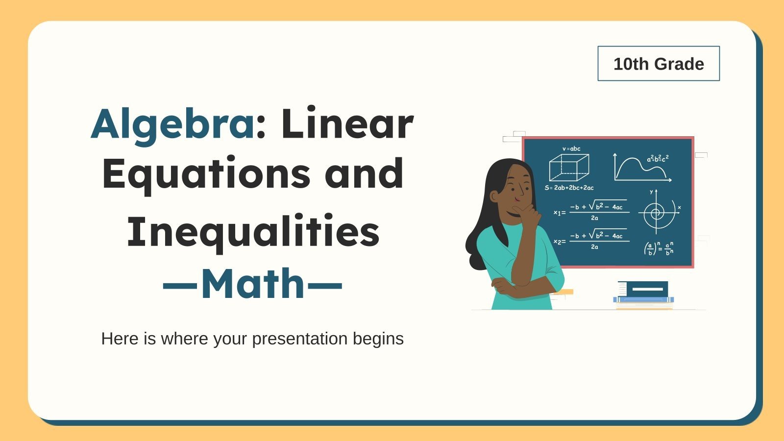 Algebra: Linear Equations and Inequalities - Math