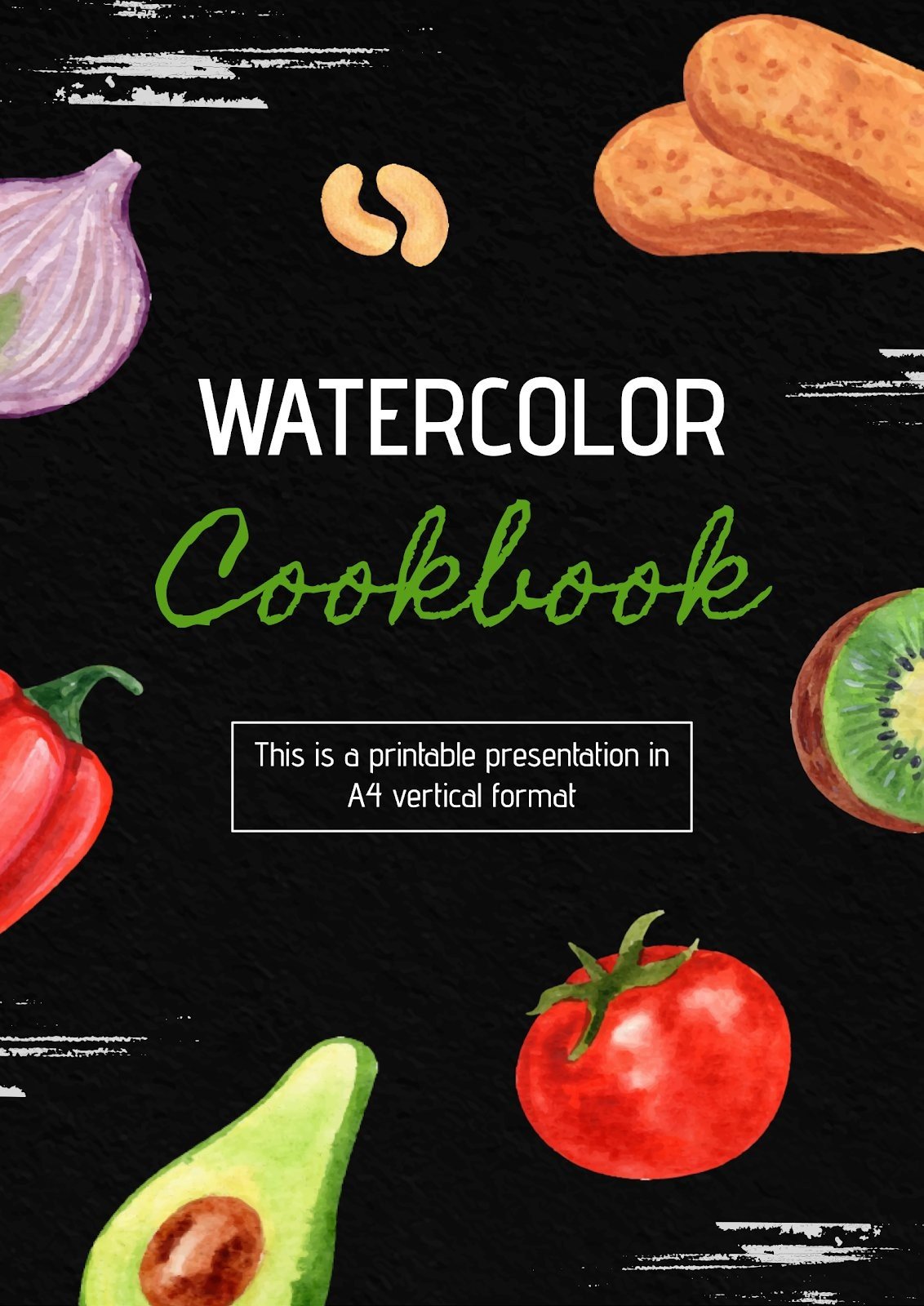 Watercolor Cookbook | Google Slides & PPT