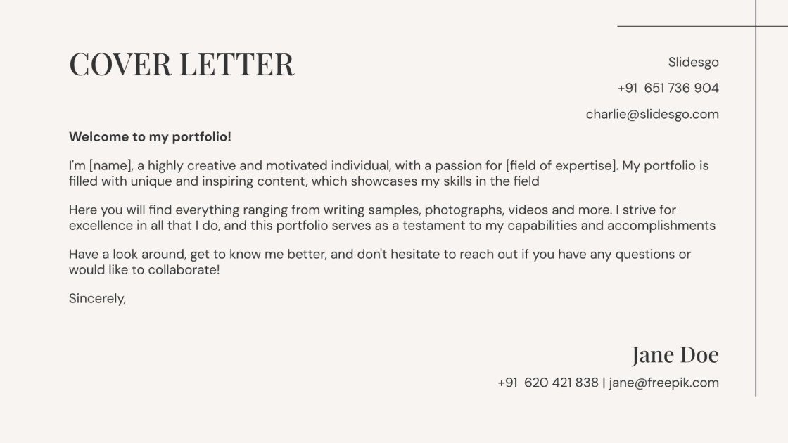 Formal and Professional Portfolio | Google Slides & PPT