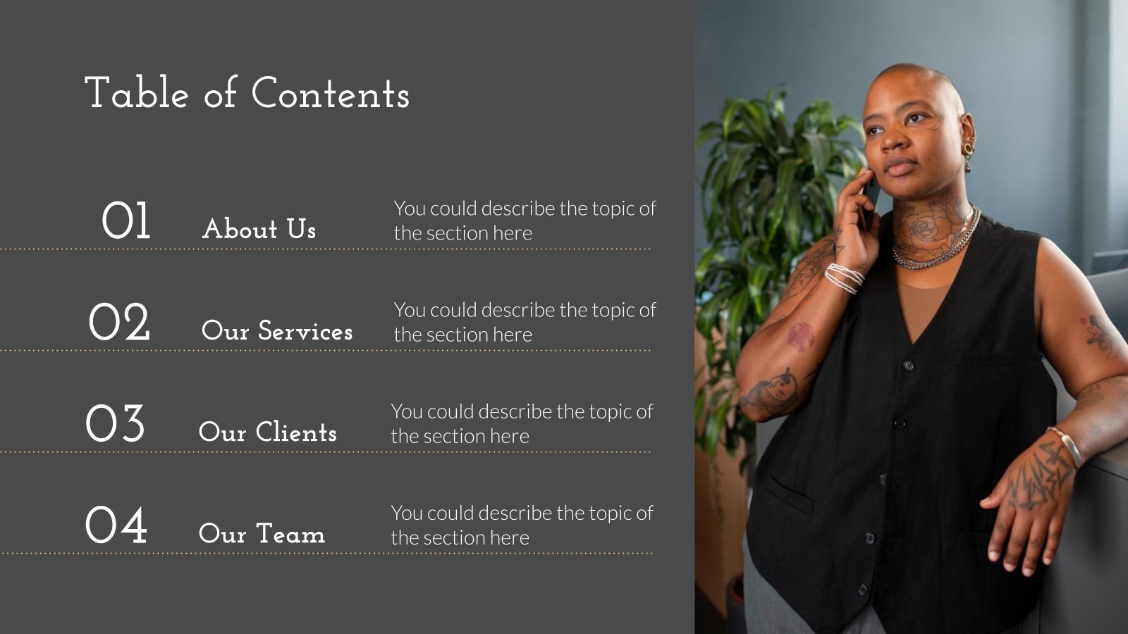 Tattoo Studio Google Slides theme and PowerPoint template