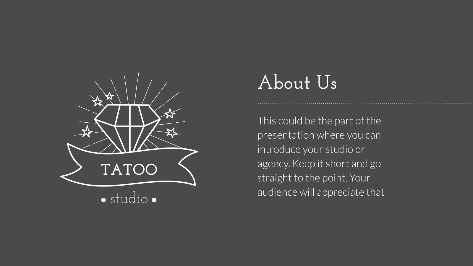 Tattoo Studio Google Slides theme and PowerPoint template