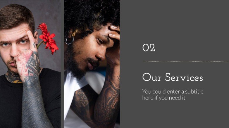 Tattoo Studio Google Slides theme and PowerPoint template