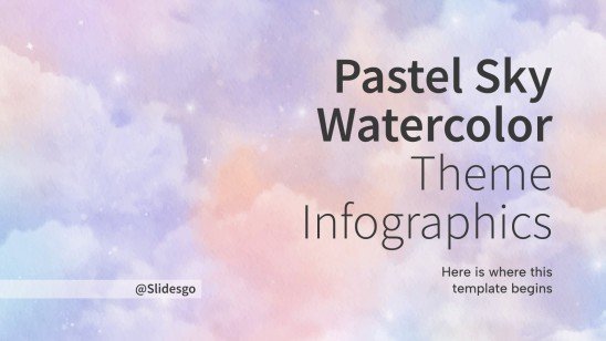 Pastel Sky Watercolor Theme Infographics | Google Slides