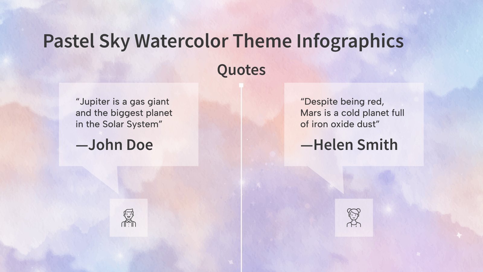 Pastel Sky Watercolor Theme Infographics | Google Slides