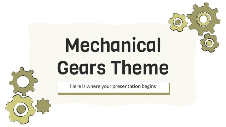 Mechanical Gears Theme | Google Slides and PowerPoint