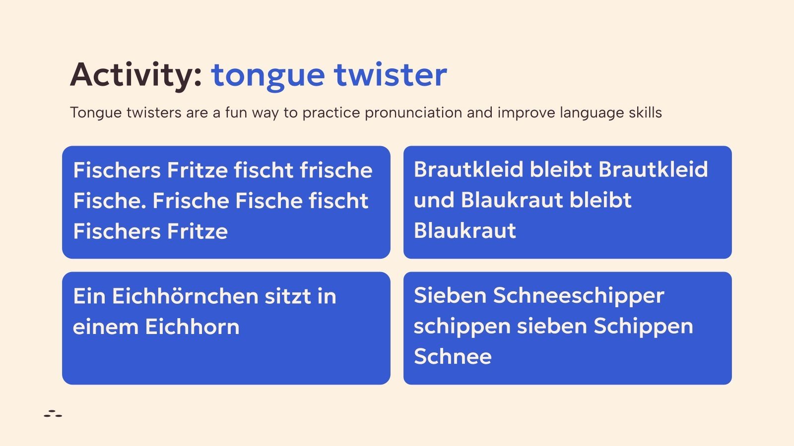Descriptions of People, Places, and Experiences - German