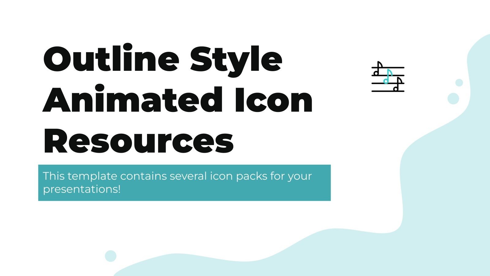 Outline Style Animated Icon Resources | Google Slides & PPT