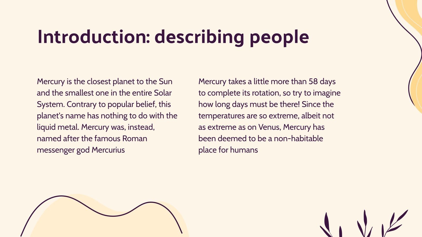 Descriptions of People and Physical Attributes - German