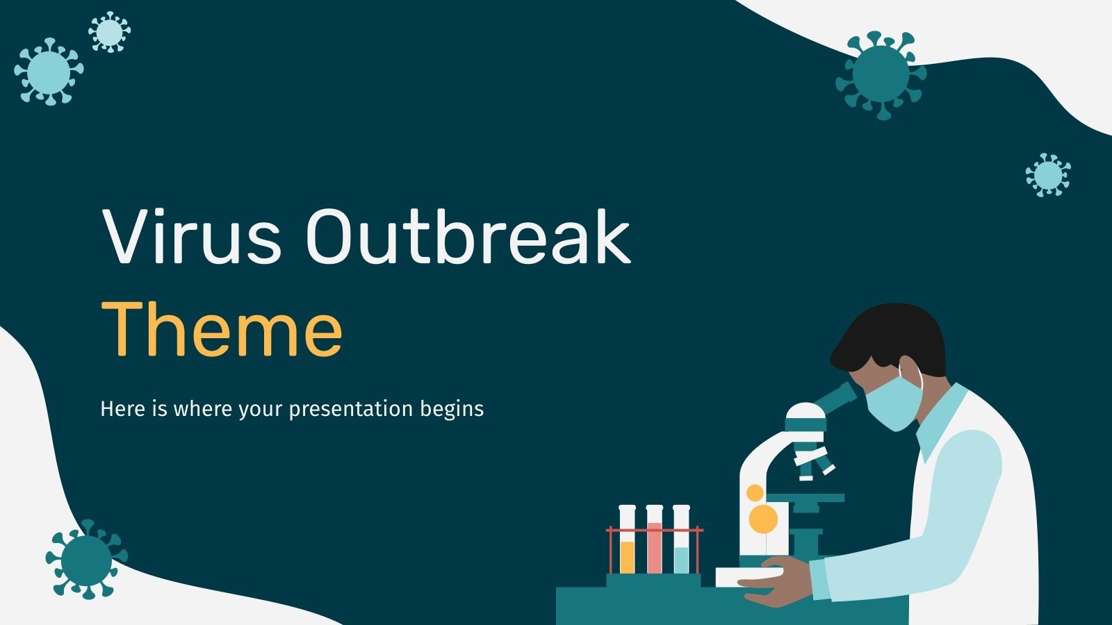 Modelos grátis sobre vírus para o Google Slides e PowerPoint