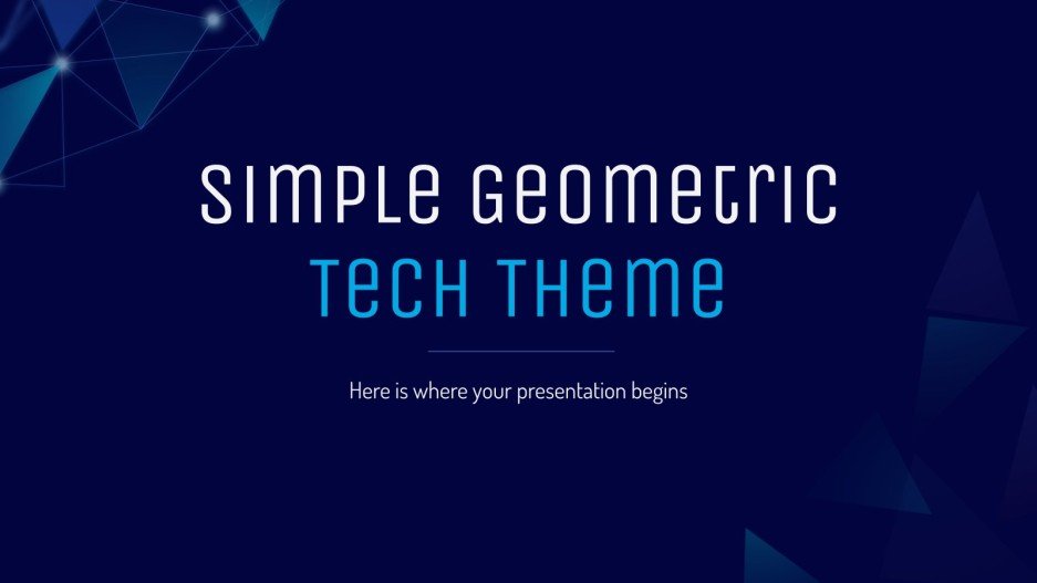 Simple Geometric Tech Theme | Google Slides & PPT