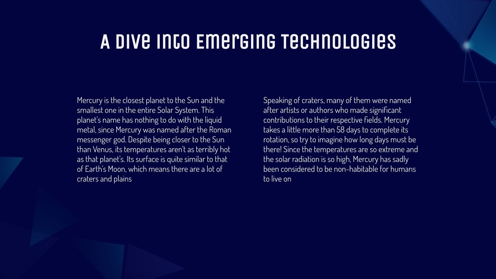 Simple Geometric Tech Theme | Google Slides & PPT