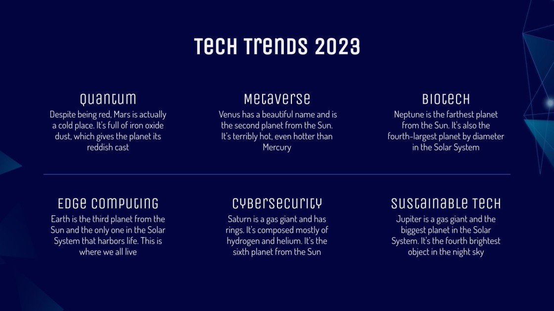 Simple Geometric Tech Theme | Google Slides & PPT