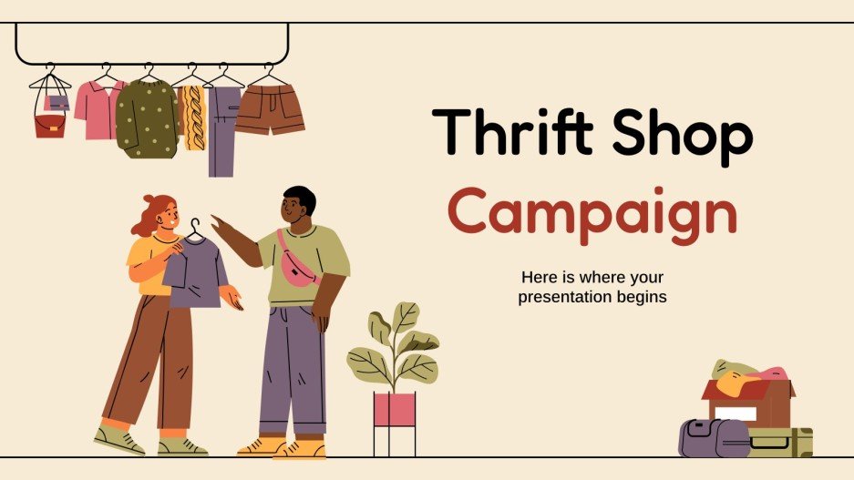 Thrift Shop Campaign | Google Slides & PowerPoint