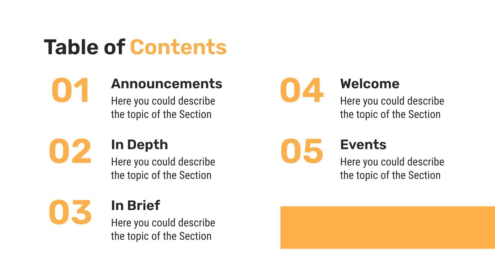 Dival Monthly Newsletter Google Slides theme & PPT template