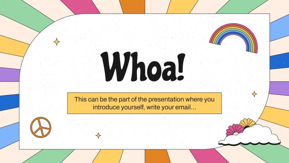 Hippie Rainbow Backgrounds Theme | Google Slides & PPT