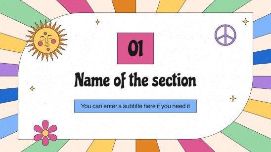 Hippie Rainbow Backgrounds Theme | Google Slides & PPT