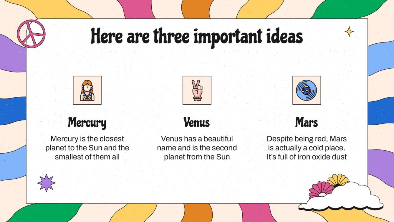 Hippie Rainbow Backgrounds Theme | Google Slides & PPT