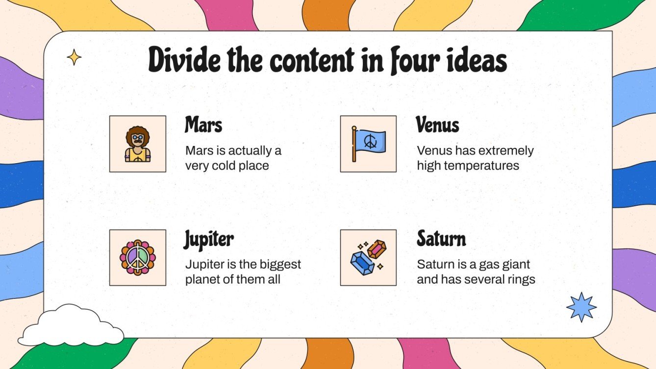 Hippie Rainbow Backgrounds Theme | Google Slides & PPT