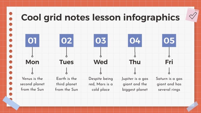 Cool Grid Notes Lesson Infographics | Google Slides & PPT