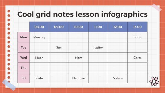 Cool Grid Notes Lesson Infographics | Google Slides & PPT