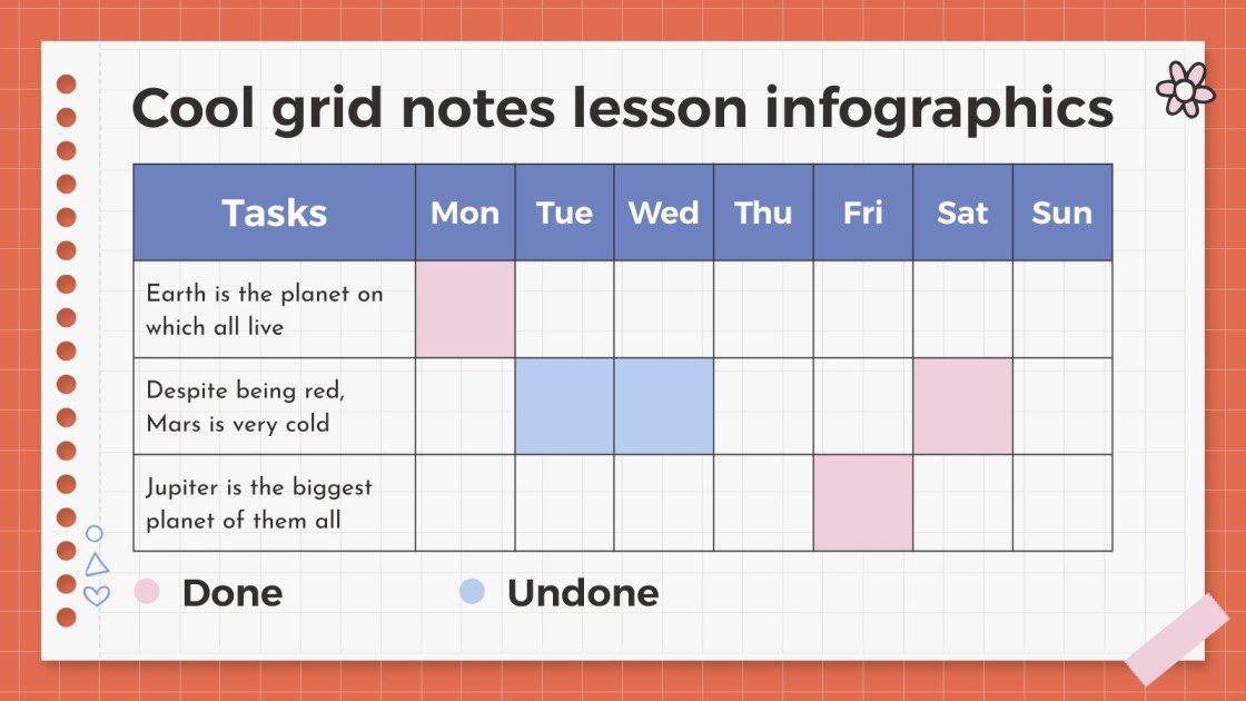 Cool Grid Notes Lesson Infographics | Google Slides & PPT