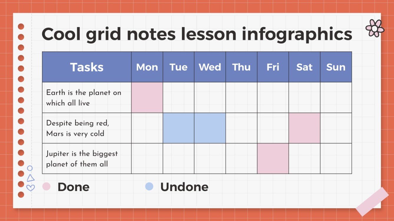 Cool Grid Notes Lesson Infographics | Google Slides & PPT